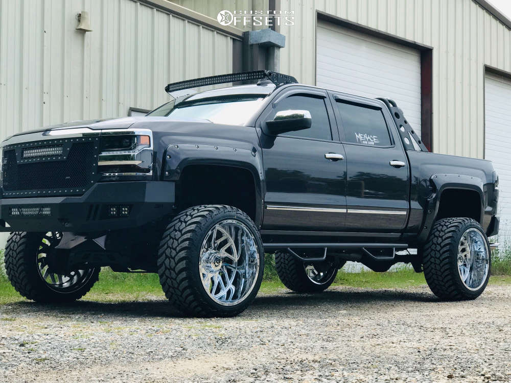 2016 Chevrolet Silverado 1500 with 24x14 -76 TIS 544C and 35/13.5R24 ...