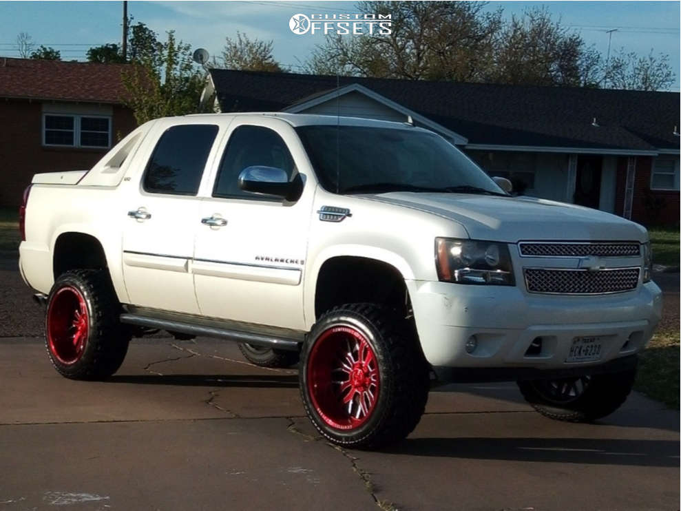 2008 Chevrolet Avalanche 1500 with 22x12 -44 Axe Offroad Ax1.2 and 35/ ...