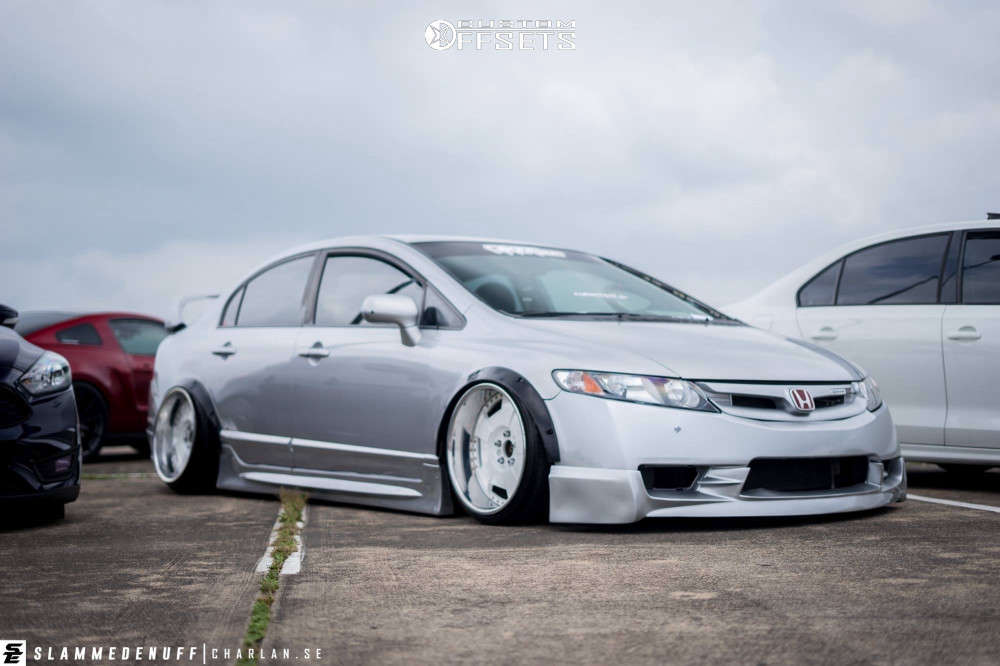 2008 Honda Civic with 18x10 -5 Fabulous Profound Wheels and 215/35R18 ...