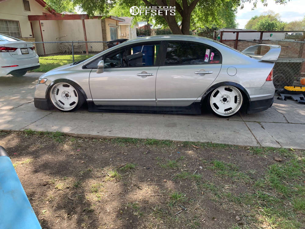 2008 Honda Civic with 18x10 -5 Fabulous Profound Wheels and 215/35R18 ...