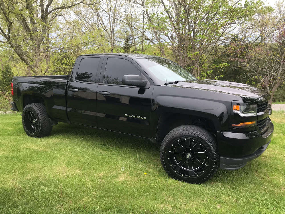 2016 Chevrolet Silverado 1500 with 20x12 -44 Moto Metal Mo962 and 33/12 ...