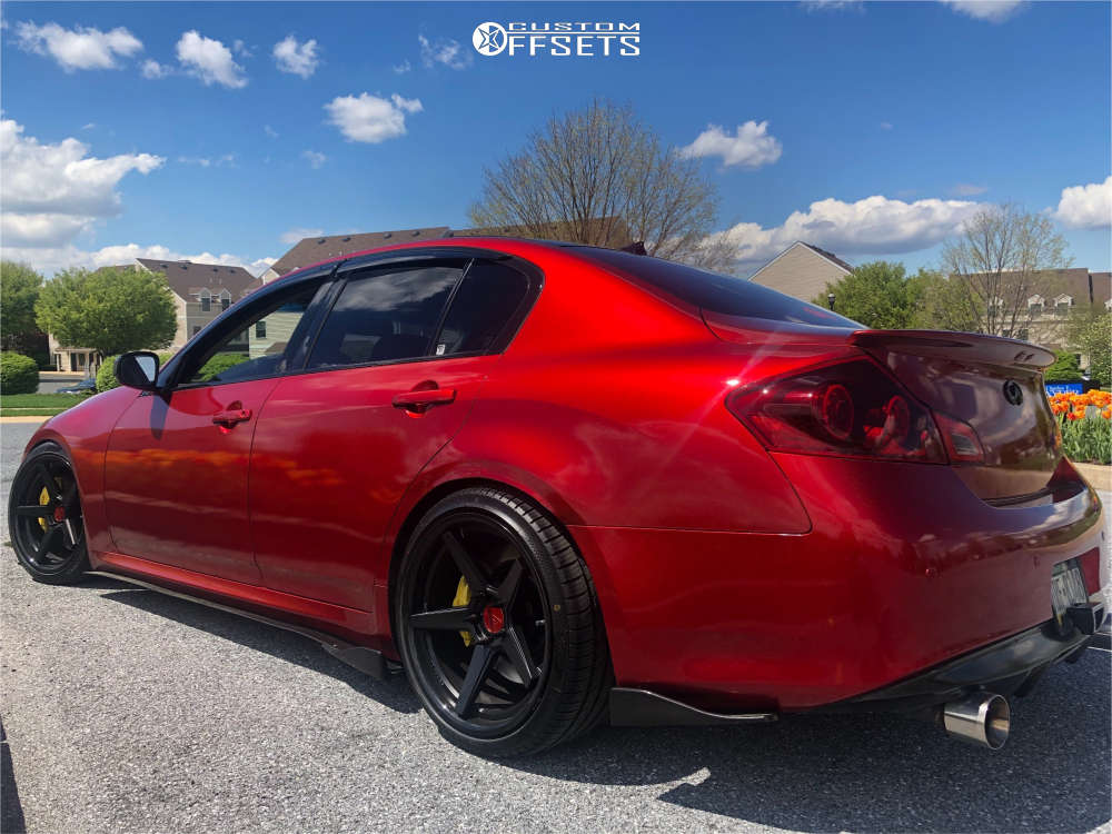 2012 INFINITI G37 with 19x9.5 20 Ferrada FR3 and 255/35R19 Nankang NS ...