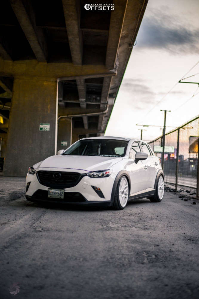 2016 Mazda CX-3 with 19x8.5 35 Rotiform Rse and 225/40R19 Nexen Nfera ...