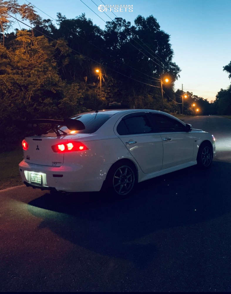 2015 Mitsubishi Lancer with 17x8 20 Drifz Spec-r and 225/45R17 ...