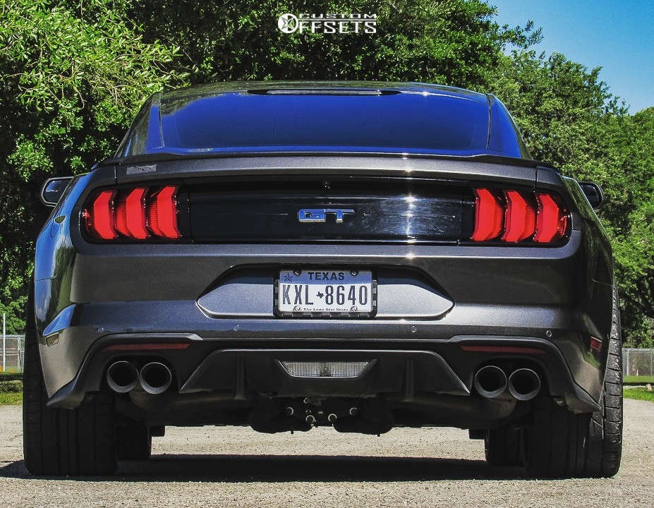 2018 Ford Mustang with 20x10 34 American Racing Torq Thrust M and 275 ...