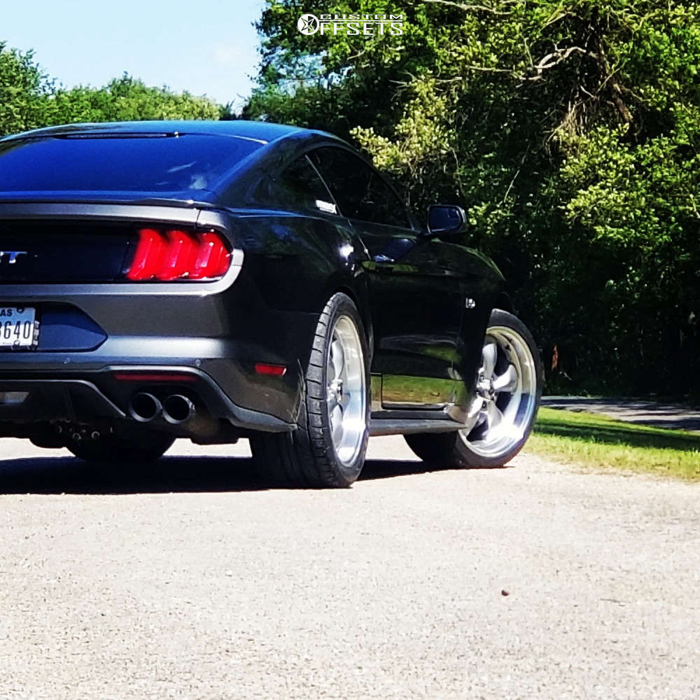 2018 Ford Mustang with 20x10 34 American Racing Torq Thrust M and 275 ...