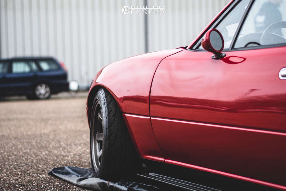 1991 Mazda MX-5 Miata with 15x8 20 Rota Grid V and 205/50R15 Nankang Ns ...