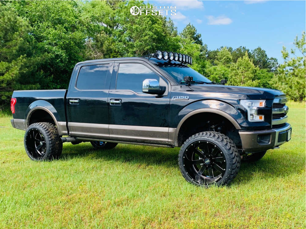 2017 Ford F-150 with 24x14 -76 Moto Metal Mo962 and 35/13.5R24 AMP Mud ...