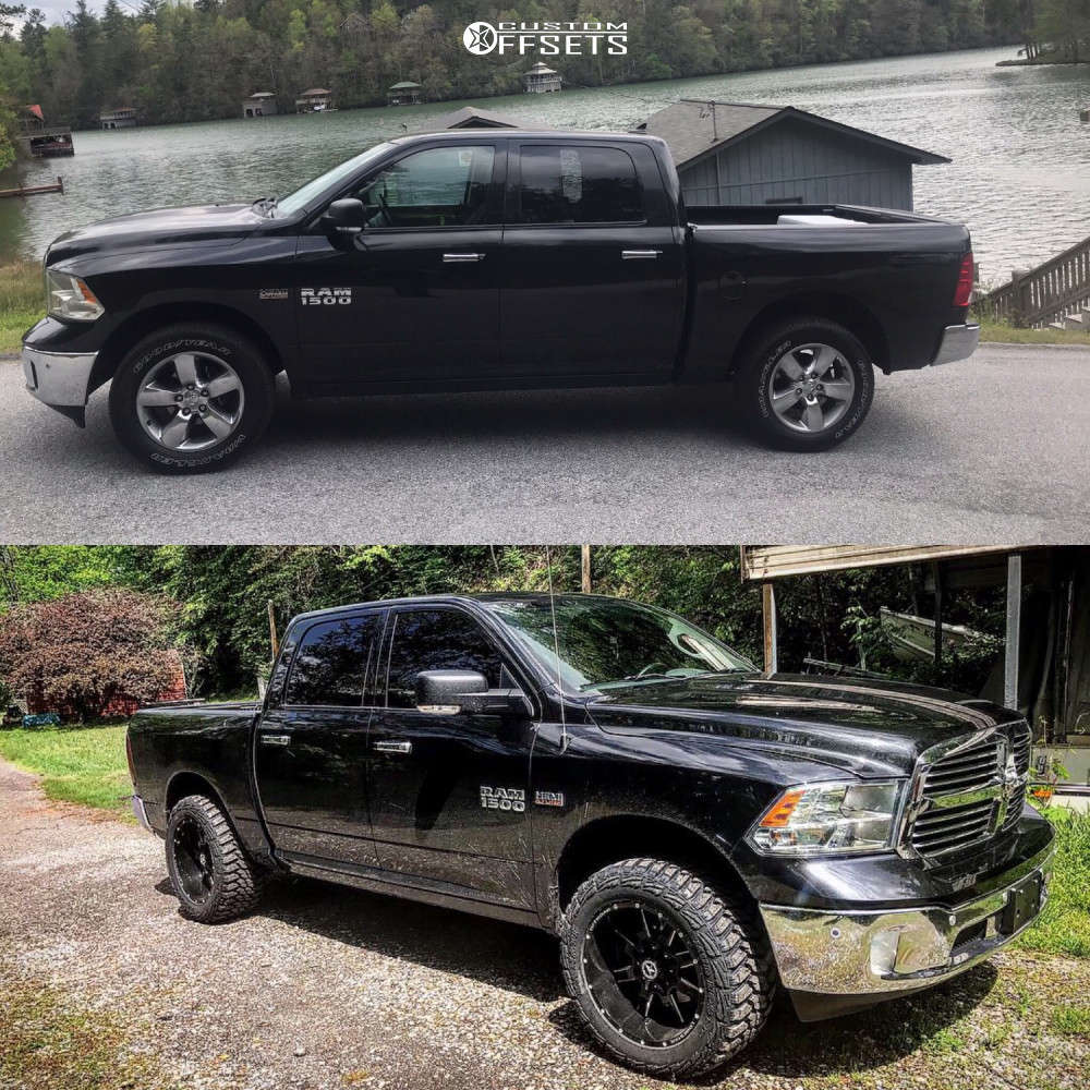 2016 Ram 1500 with 20x10 -18 Lonestar Gunslinger and 33/12.5R20 Kanati ...
