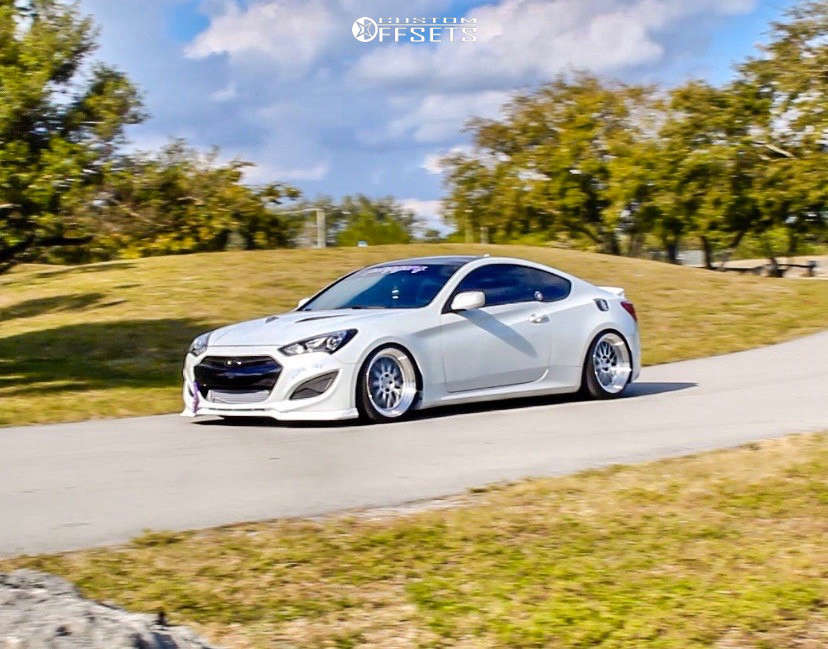 2013 Hyundai Genesis Coupe with 19x9.5 22 Varrstoen Es1 and 235/30R19 ...