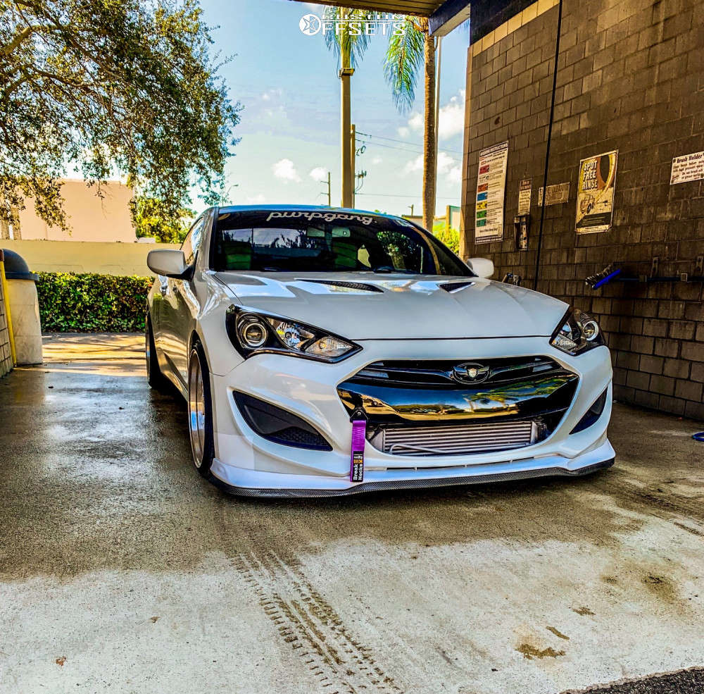 2013 Hyundai Genesis Coupe with 19x9.5 22 Varrstoen Es1 and 235/30R19 ...