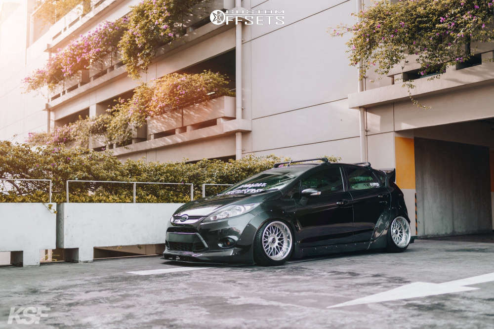 2010 Ford Fiesta with 17x10 5 Work Stitch and 225/45R17 Accelera Phi ...