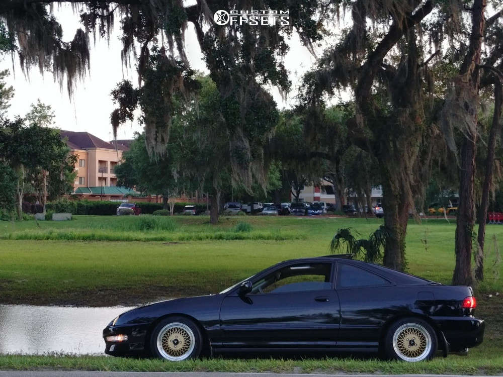 Black Acura Integra Gold Rims