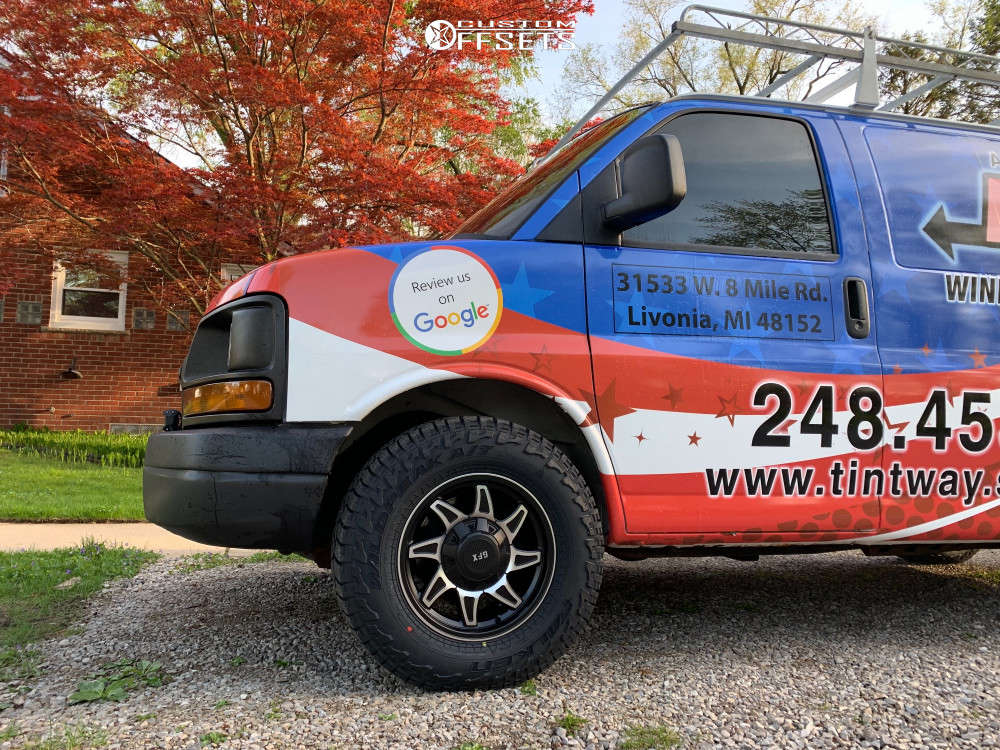 2010 Chevrolet Express 2500 with 17x8.5 18 G-FX Tr15 and 265/70R17 ...