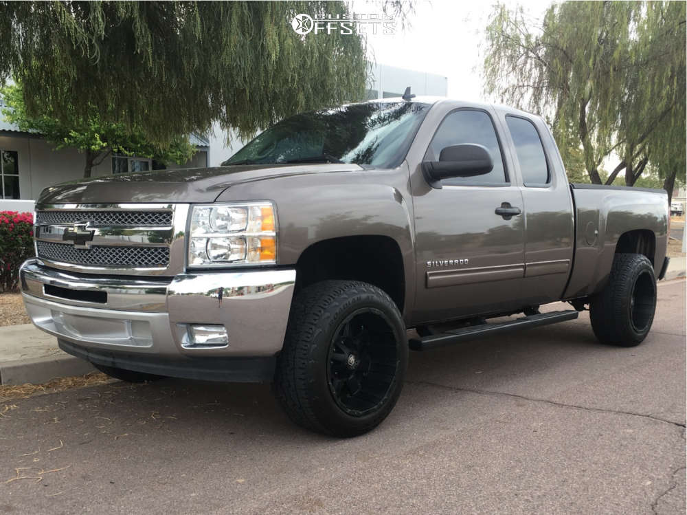 2012 Chevrolet Silverado 1500 with 20x12 -44 Mayhem Chaos and 305/50R20 ...