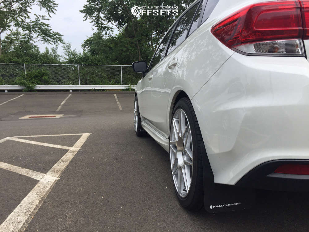 2017 Subaru Impreza with 19x8.5 45 Advanti Racing Classe and 235/40R19 ...