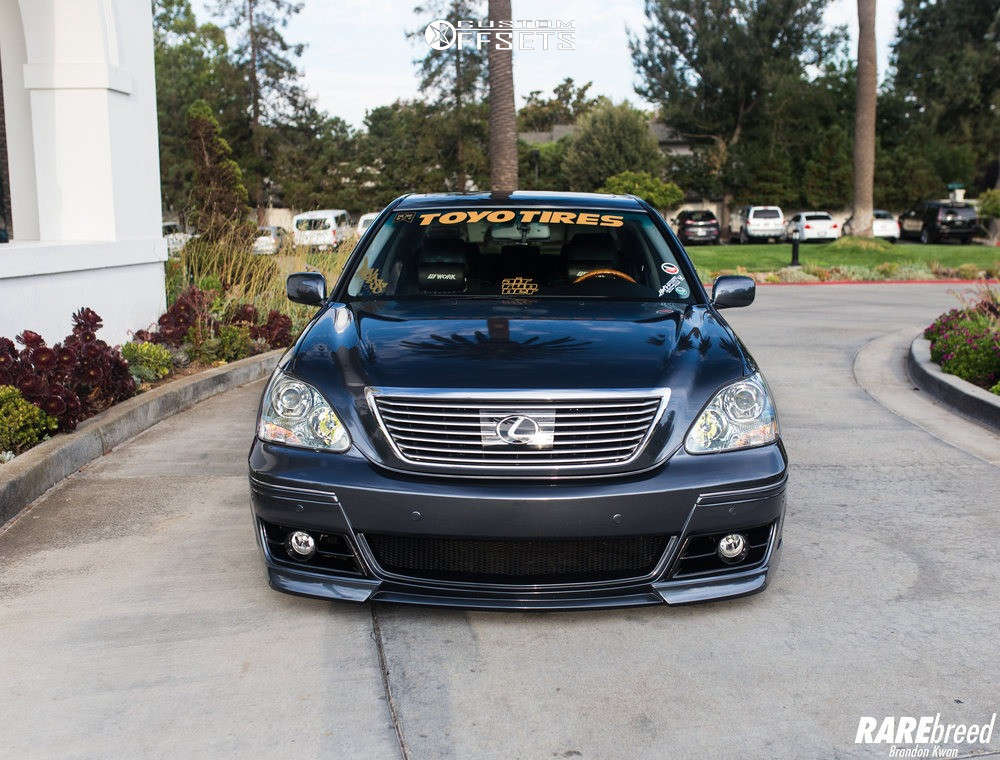 2005 Lexus LS430 with 20x9.5 35 Work Zeast St1 and 225/35R20 Toyo Tires ...