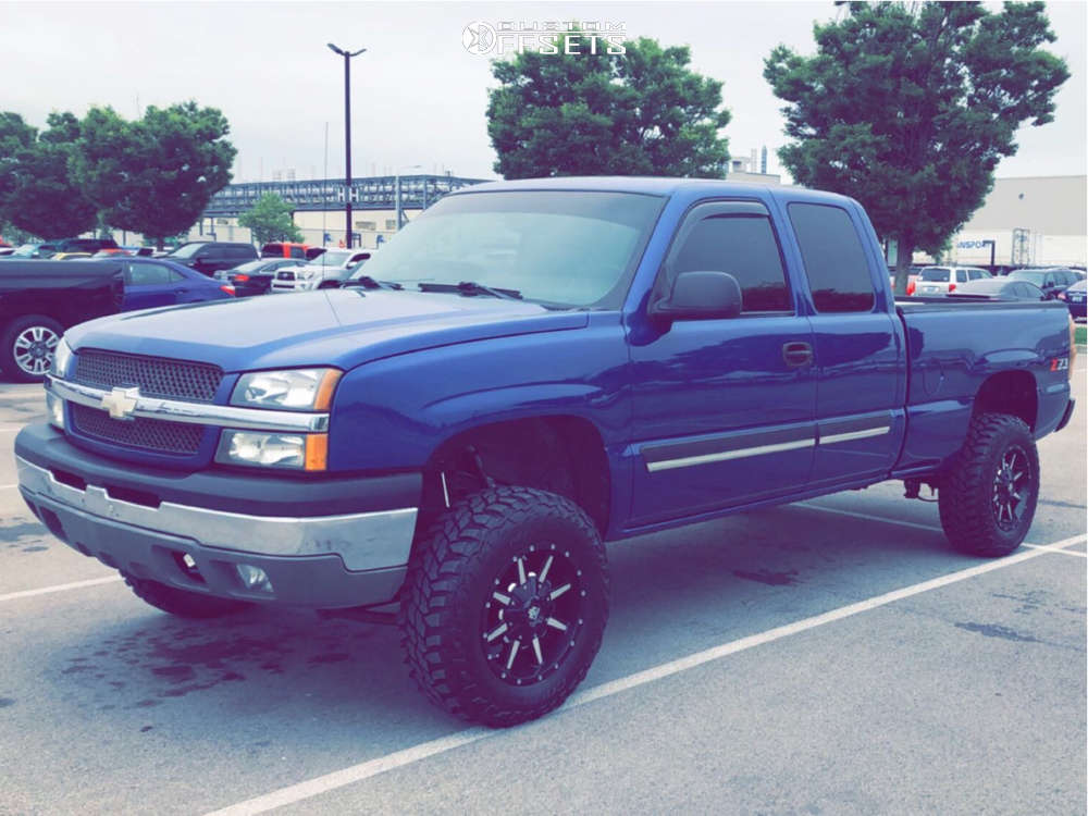 2003 Chevrolet Silverado 1500 with 17x9 18 Mayhem Arsenal and 265/70R17 ...