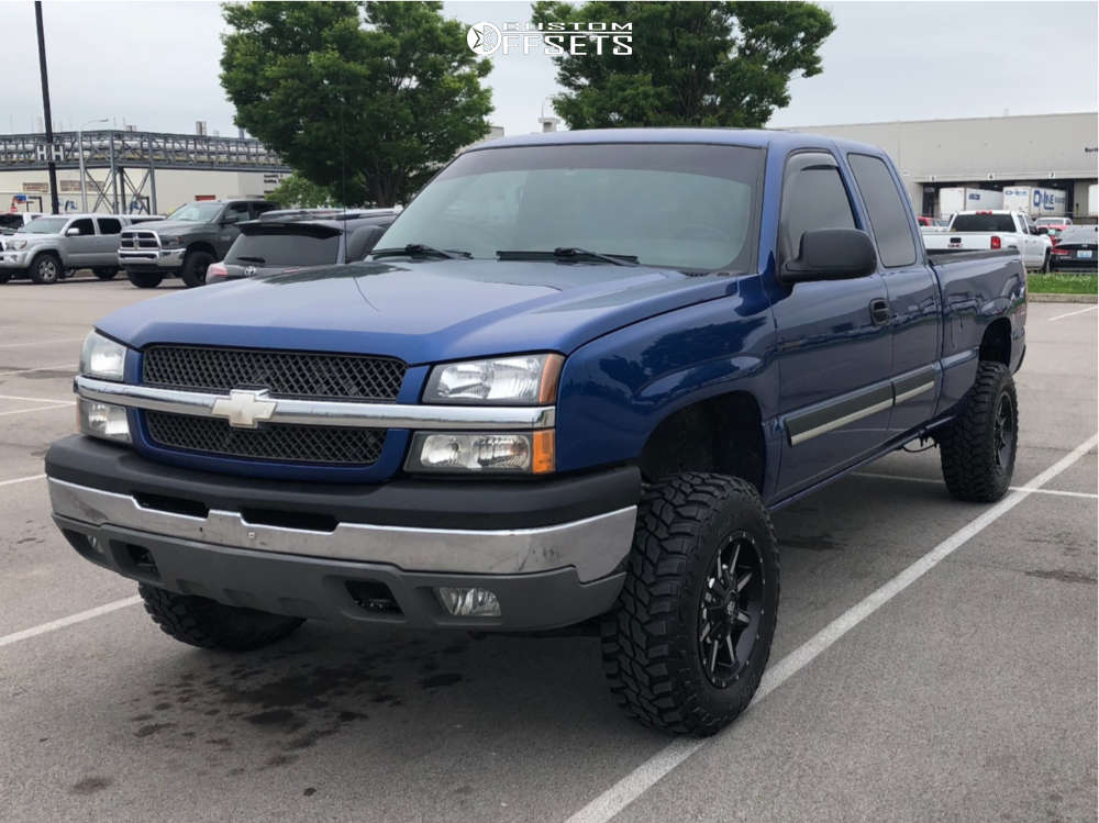 2003 Chevrolet Silverado 1500 with 17x9 18 Mayhem Arsenal and 265/70R17 ...