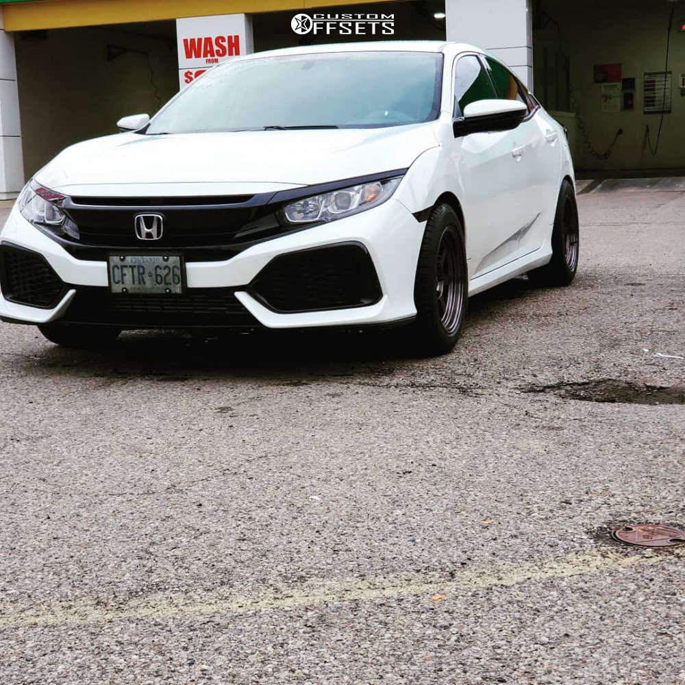 2018 Honda Civic with 16x8 20 MST Time Attack and 215/55R16 Michelin ...