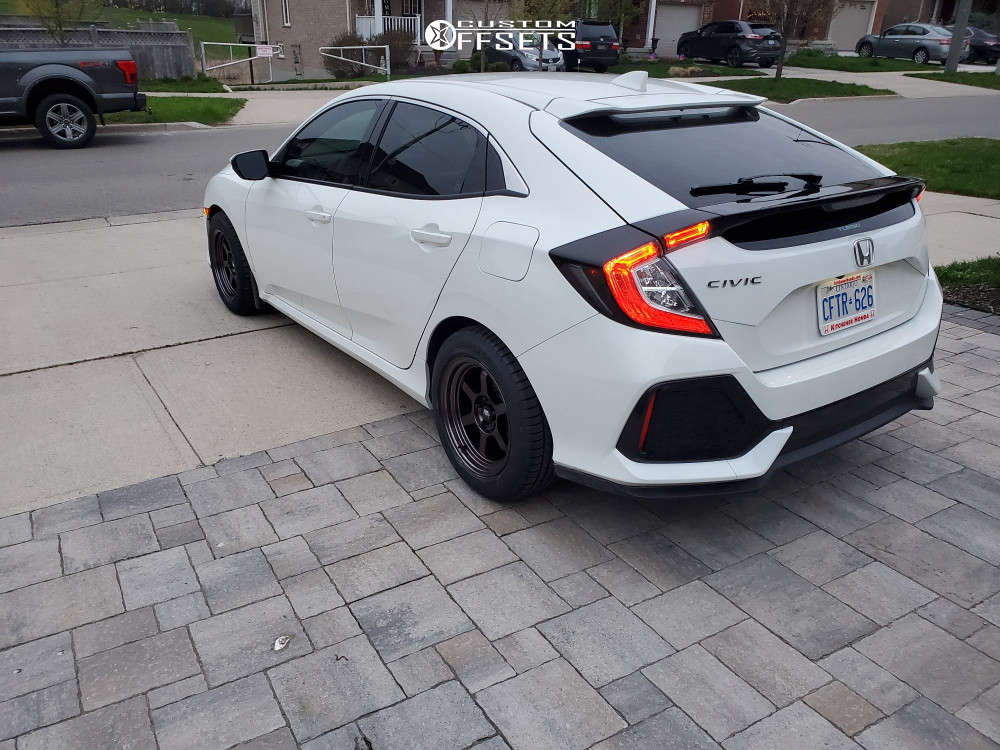 2018 Honda Civic with 16x8 20 MST Time Attack and 215/55R16 Michelin ...