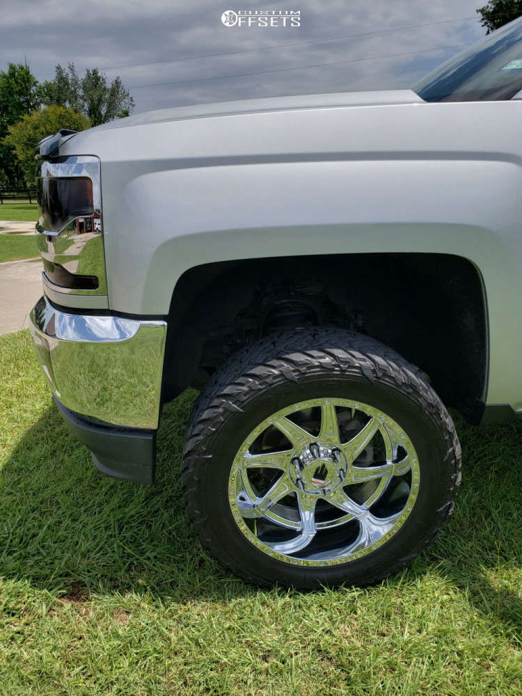 2016 Chevrolet Silverado 1500 with 20x10 -24 American Truxx Vortex and ...