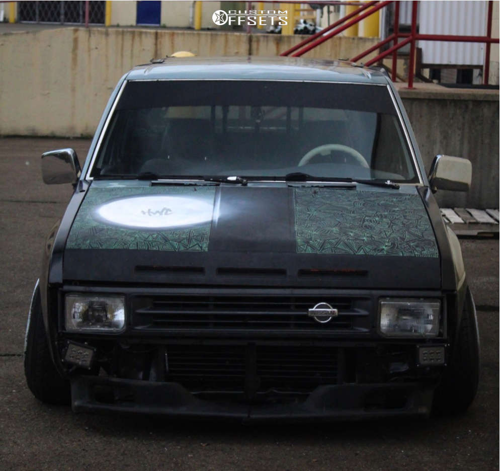 1993 Nissan D21 with 15x10 -43 American Racing Ar136 and 195/60R15 ...