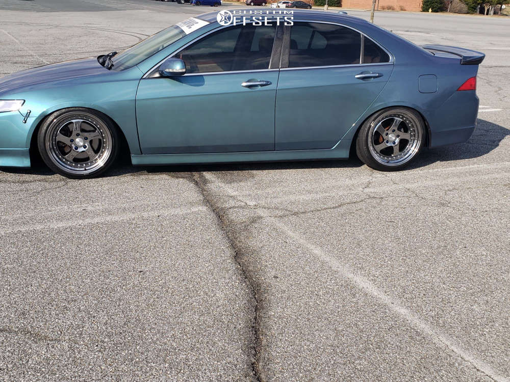 2007 Acura TSX with 18x9.5 22 ESR Sr02 and 215/40R18 Nankang As-1 and ...