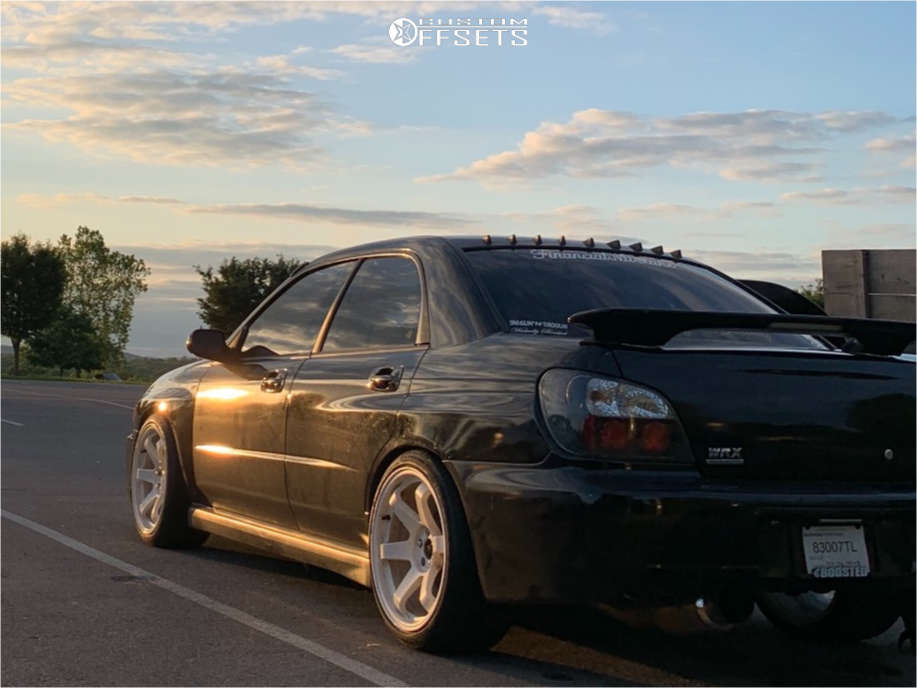 2003 Subaru Impreza with 18x9.5 38 Rota Grid and 245/35R18 Continental ...