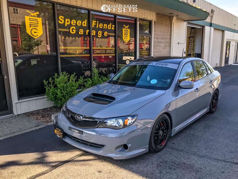 2008 Subaru WRX with 17x8 35 Enkei RPF1 and 225/45R17 Pirelli Pzero All ...