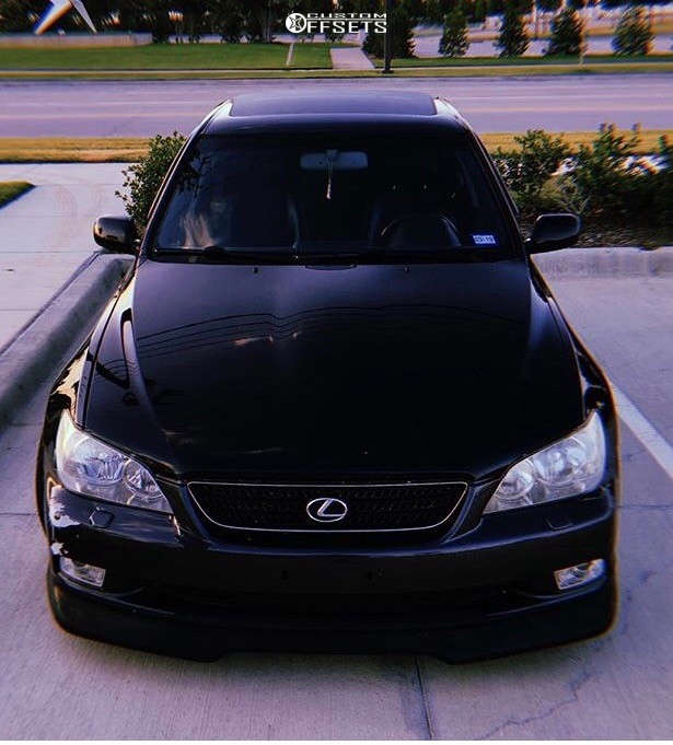 2002 Lexus IS300 with 17x9.5 19 Square G33 and 215/40R17 Federal All ...