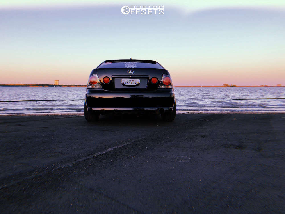 2002 Lexus IS300 with 17x9.5 19 Square G33 and 215/40R17 Federal All ...