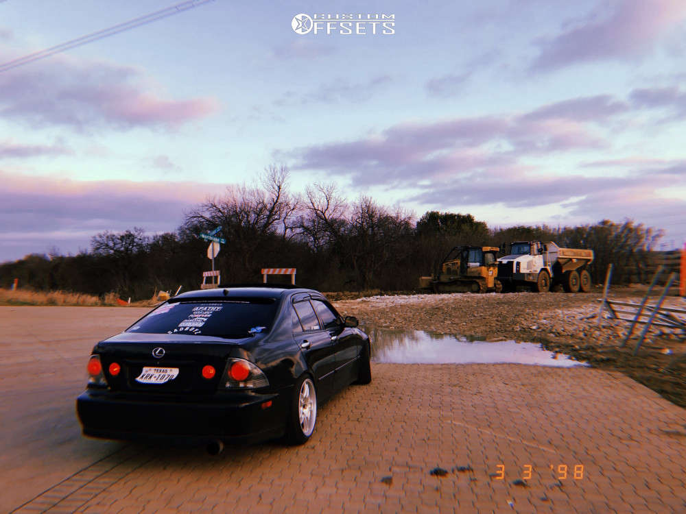 2002 Lexus IS300 with 17x9.5 19 Square G33 and 215/40R17 Federal All ...