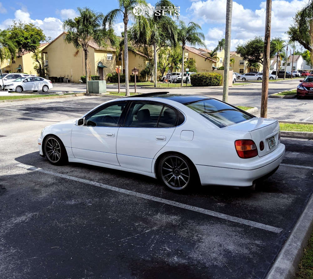 1999 Lexus GS300 with 18x9.5 35 Cosmis Racing R1 and 245/40R18 Ohtsu ...