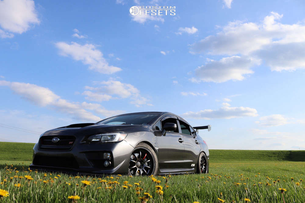 2017 Subaru WRX STI with 18x9.5 35 Rota D Force and 265/40R18 Michelin ...