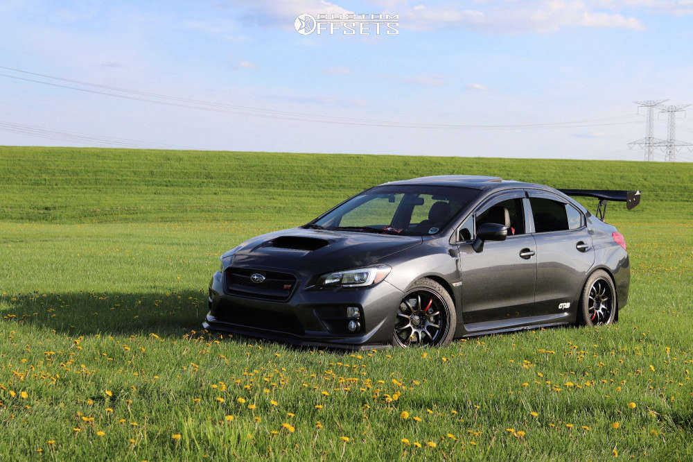 2017 Subaru WRX STI with 18x9.5 35 Rota D Force and 265/40R18 Michelin ...