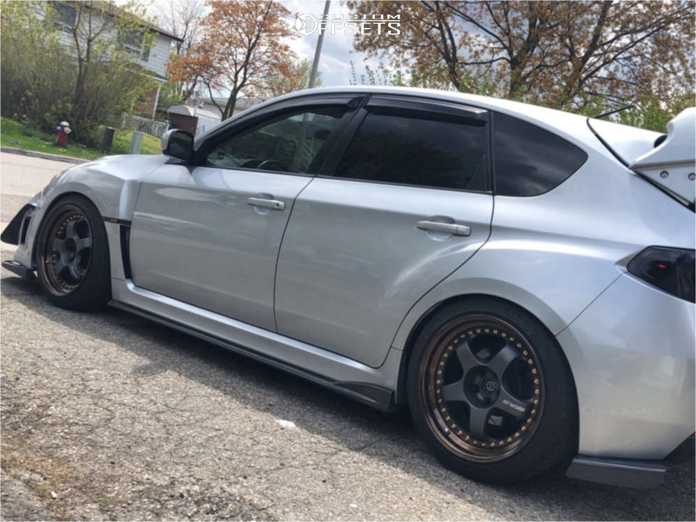 2013 Subaru WRX with 18x9.5 35 Work Meister S1 3P and 245/40R18 ...
