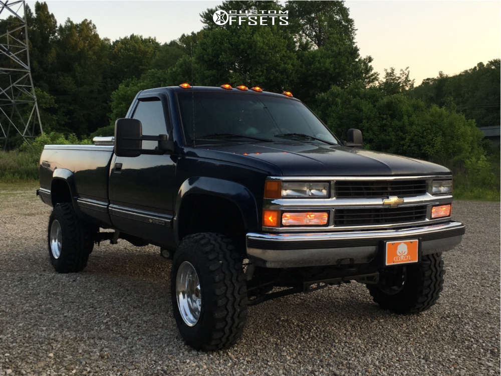 1996 Chevrolet K2500 with 16.5x10 -51 Weld Racing Outback and 33/12 ...