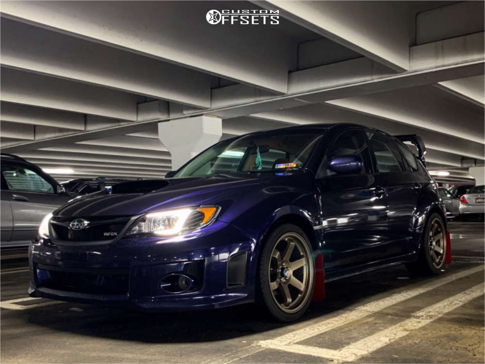 2013 Subaru WRX with 18x9.5 38 AVID1 AV6 and 265/35R18 Bridgestone ...