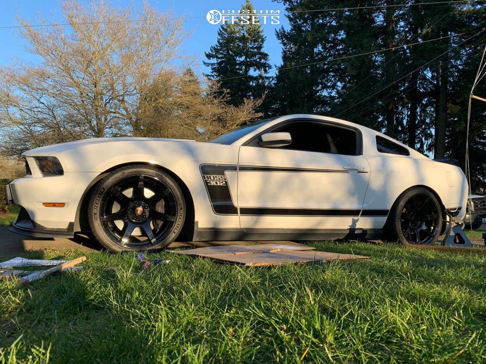 2012 Ford Mustang with 19x10 35 SVE R350 and 305/30R19 Michelin Pilot ...