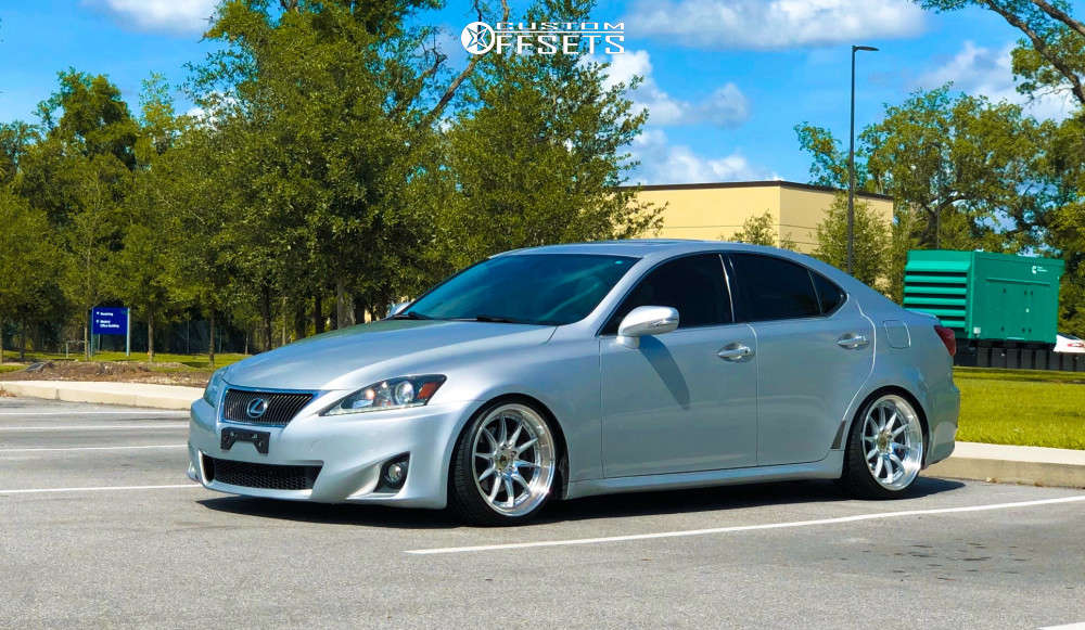 2011 Lexus IS250 with 18x9.5 30 Aodhan Ds07 and 225/35R18 Nankang NS-25 ...