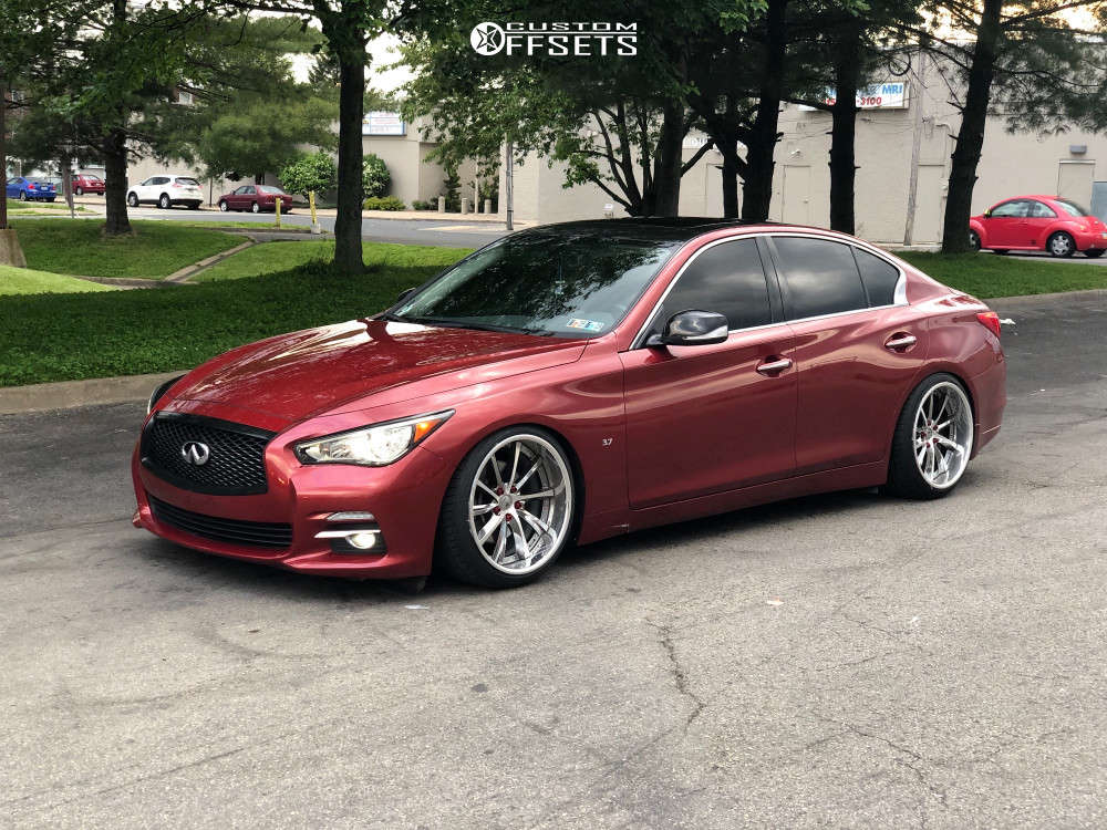 2014 INFINITI Q50 with 19x10.5 13 Weds Vishunu and 245/35R19 Achilles ...