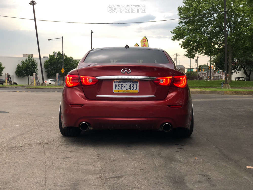 2014 INFINITI Q50 with 19x10.5 13 Weds Vishunu and 245/35R19 Achilles ...