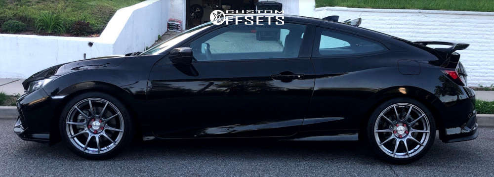 2018 Honda Civic with 18x8.5 44 SSR Gtx01 and 225/40R18 Michelin Pilot Sport 4 S and Lowering ...