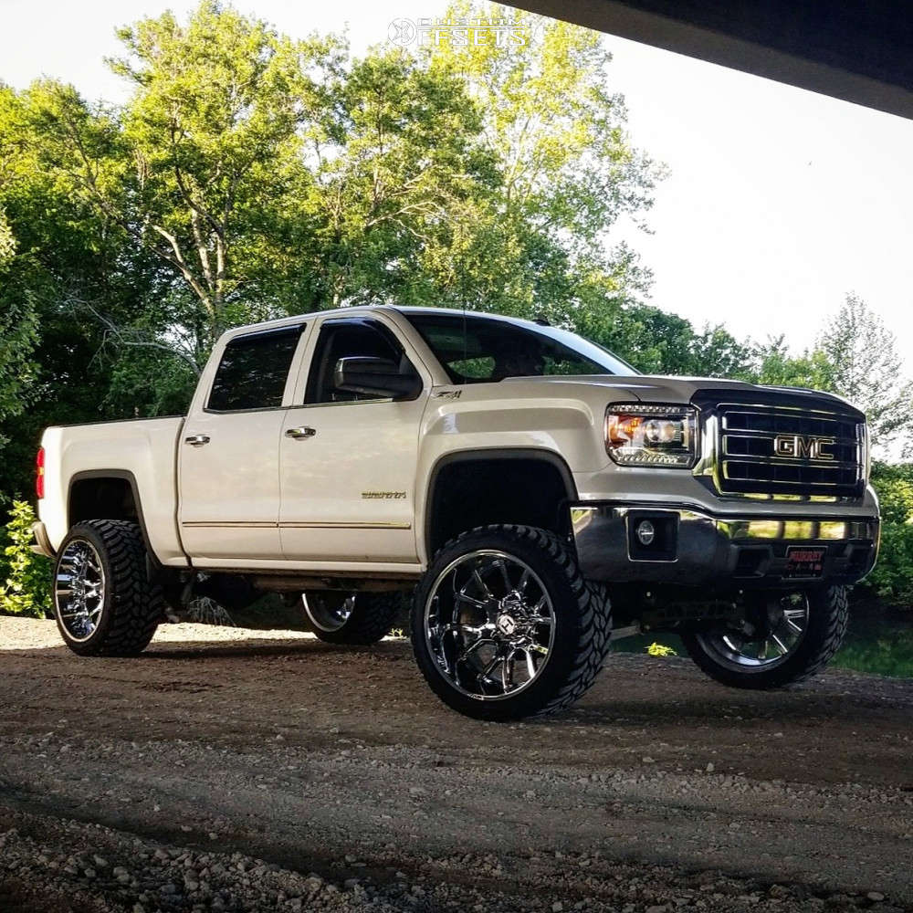 2014 GMC Sierra 1500 with 24x14 -76 Hostile Rage and 35/13.5R24 AMP Mud ...