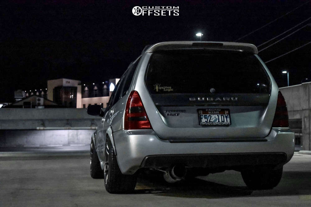 2005 Subaru Forester with 18x10.5 22 ESR Sr08 and 275/35R18 Pirelli P ...