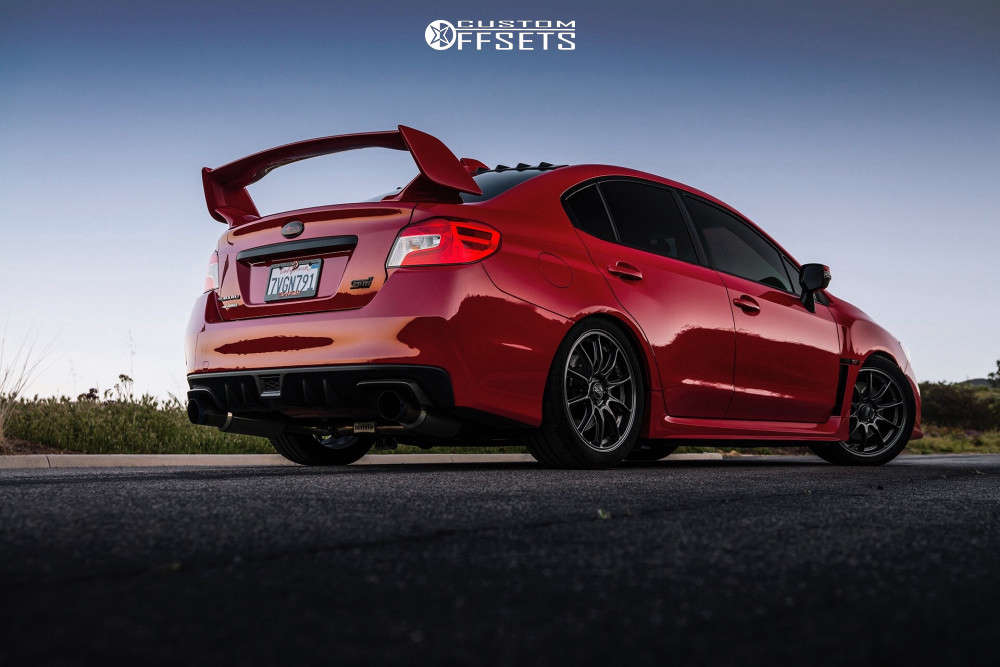 2017 Subaru WRX STI with 18x8.5 45 OZ Racing Hyper GT and 245/40R18 ...
