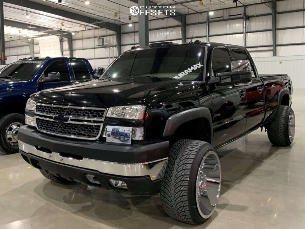 2005 Chevrolet Silverado 3500 with 24x14 -76 RBP 73r and 305/35R24 Atturo Az800 and Stock ...