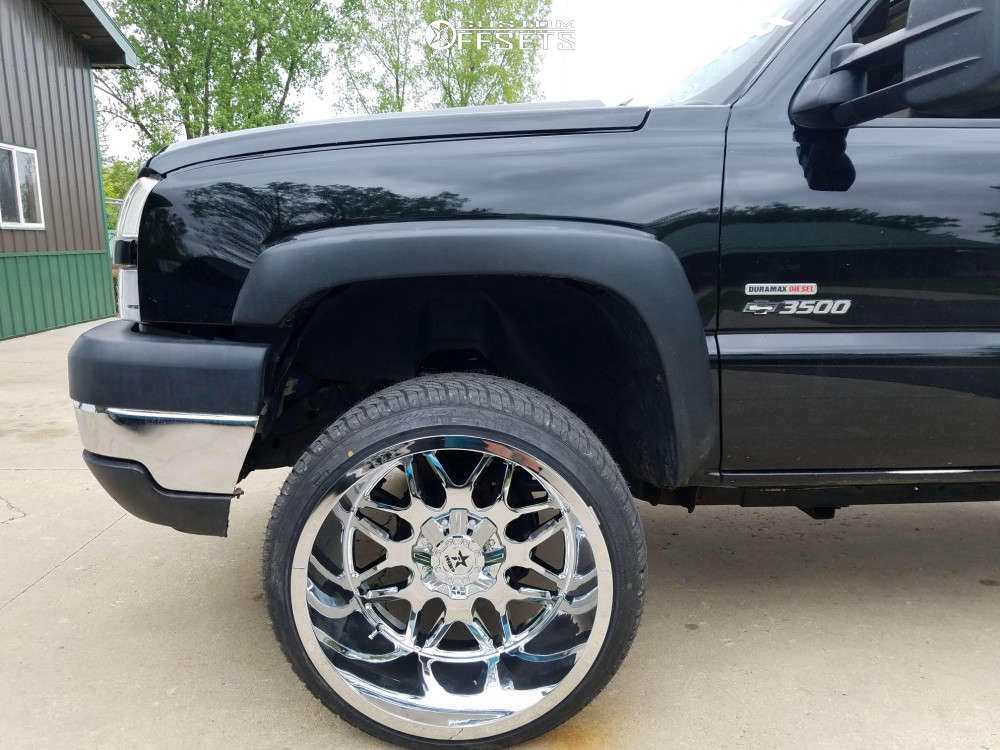2005 Chevrolet Silverado 3500 with 24x14 -76 RBP 73r and 305/35R24 Atturo Az800 and Stock ...