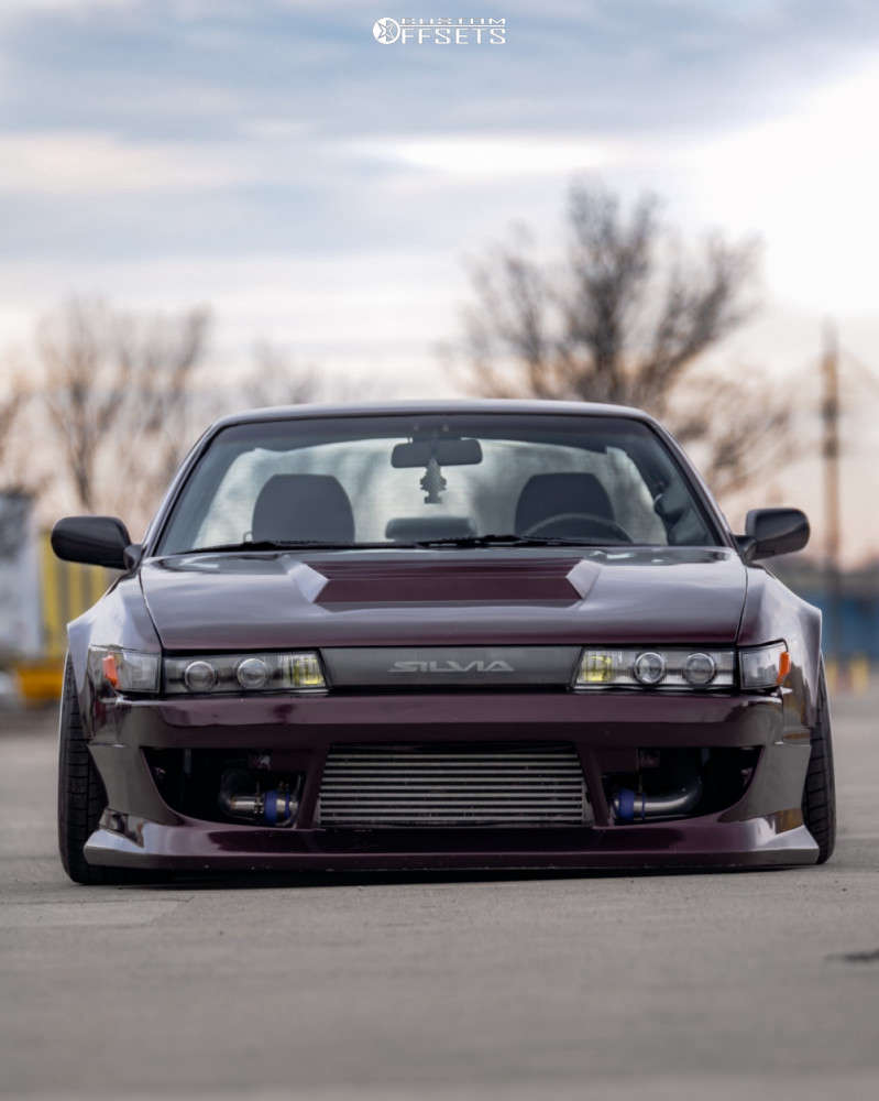 1992 Nissan 240SX with 18x10.5 22 ESR Sr07 and 245/40R18 Kenda Kaiser ...